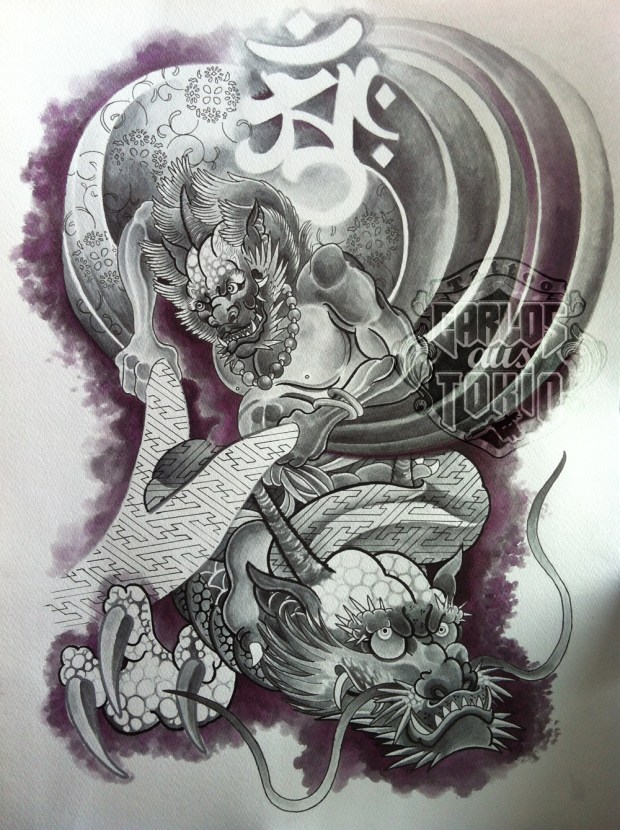 風神Wind-Gott (God of Wind) – hännyahead tattoo